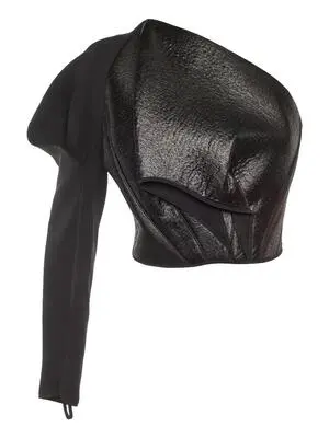 Maticevski One-shoulder Cropped Top - Black