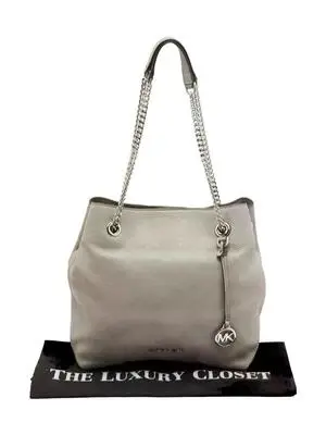 Michael Kors Jet Set Leather Tote Bag - Grey