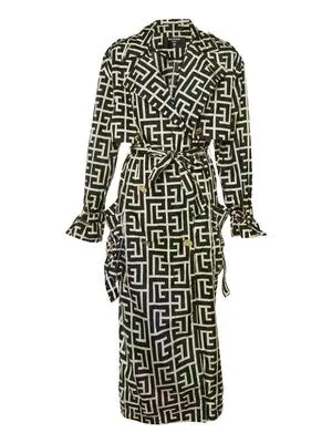 BALMAIN Balmain Monogram Print Coat