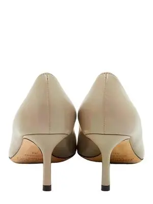 JIMMY CHOO Romy Pointed-toe Leather Pumps - Grey