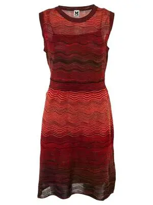 Missoni Patterned Knit Mini Dress - Red