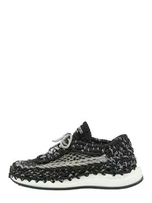 Valentino Garavani Crochet Low Top Sneakers - Black