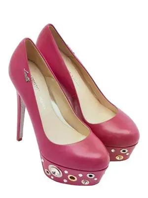 LORIBLU Embellished Platform Pumps - Pink