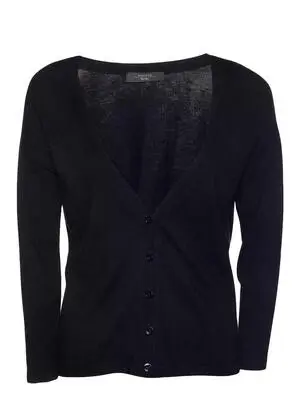 Max Mara Knit Button-front Cardigan - Black