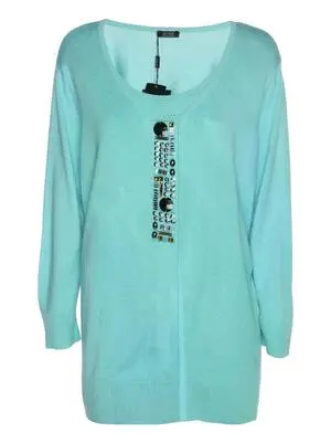 BASLER BASLER Embellished V-Neck Fine Knit Sweater