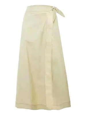 GANNI Beige Twill Wrap Skirt - Neutrals