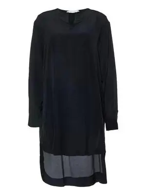 Chloé Silk V-neck Mini Dress - Black