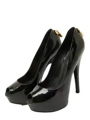 LOUIS VUITTON Peep-toe Heeled Pumps - Black