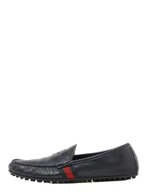Gucci Web-stripe Penny Loafers - Blue