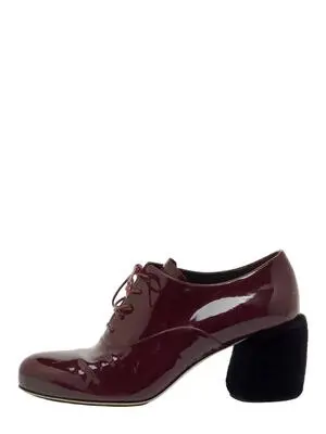 MIU MIU Miu Miu Patent Leather Shearling Oxfords