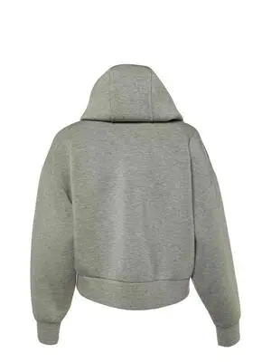 Gucci Logo-embroidered Jersey Hoodie - Grey