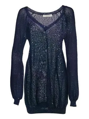 Stella McCartney Sequined Knit Sweater - Blue