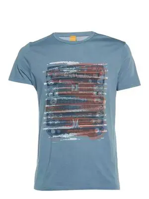 BOSS Graphic-print Crew-neck T-shirt - Blue