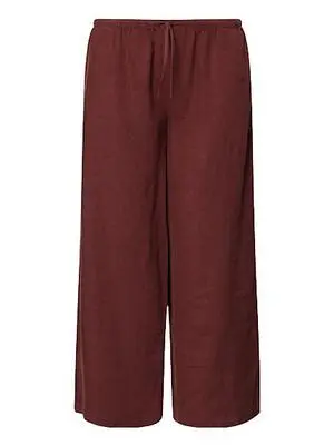 TALA Soft Drawstring Linen Trousers - Deep Rust