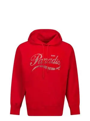 3.PARADIS Coca-cola Embellished Hoodie - Red