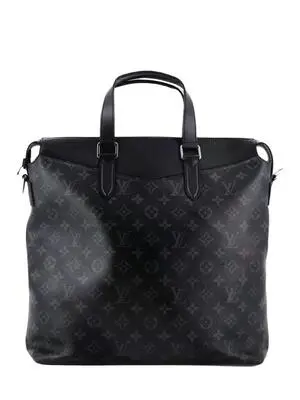 LOUIS VUITTON Explorer Tote Monogram Eclipse Canvas Satchel - Black