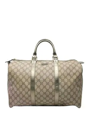Gucci Gg Supreme Joy Boston Bag - Silver