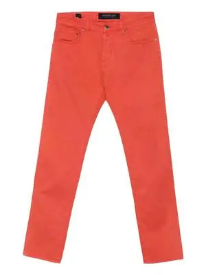 HANDPICKED Ravello Logo-Patch Jeans Orange