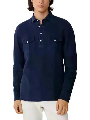 HACKETT LONDON Heritage Buttoned Shirt - Blue