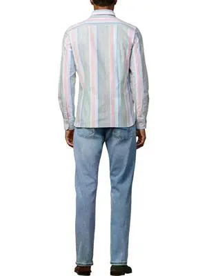 HACKETT LONDON Striped Oxford Shirt - Green