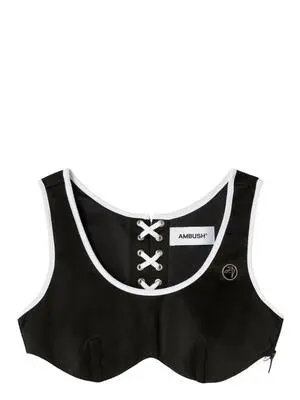 AMBUSH Ambush Lace-Up Cropped Top