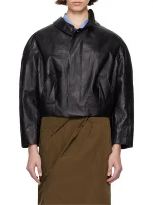 Bally Long-sleeved Leather Jacket - Black
