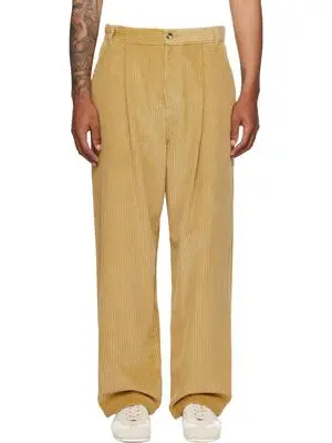 Moschino Corduroy Belt Loops Trousers - Yellow-brown