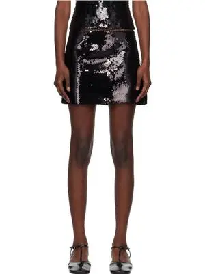 16Arlington Shimmer Mini Skirt - Black