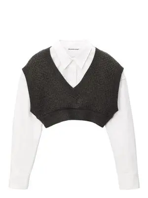 Alexander Wang Layered Knitted Vest - Black