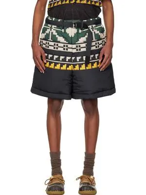 Sacai Pattern Shorts With Belted Waist - Multicolor