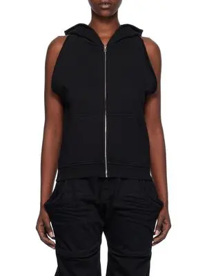 We11Done Sleeveless Hooded Vest - Black