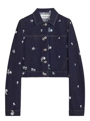 LANVIN Embroidered Denim Jacket - Black