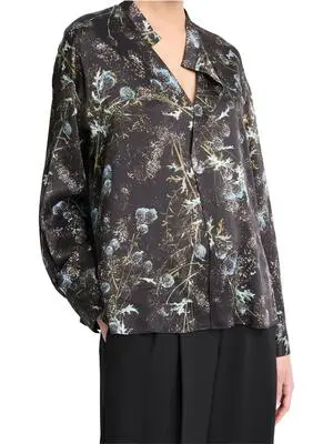 Vince Thistle Silk Blouse - Aqua Shade