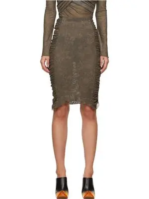 JADE CROPPER Jade Cropper Ruched Midi Skirt