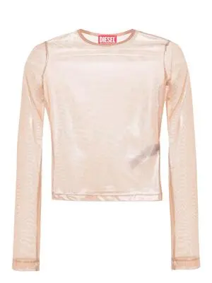 DIESEL® Long Sleeve Sheer Top - Nude