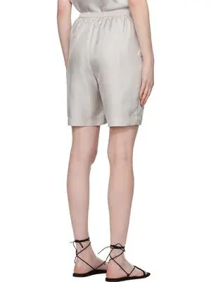 LOULOU STUDIO Elastic Waist Shorts - White