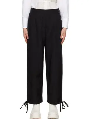 MSGM Elasticated Ankles Wide-leg Trousers - Black