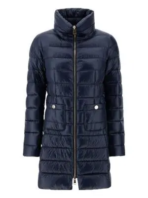 Herno Herno Maria Medium And Long Down Jacket Navy Blue