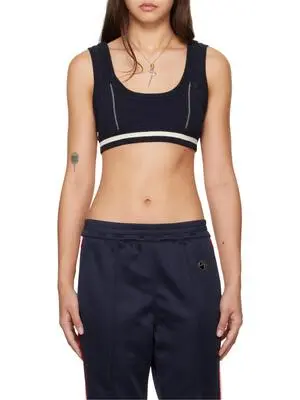 AMBUSH Contrast Stitch Knitted Top - Navy Blue