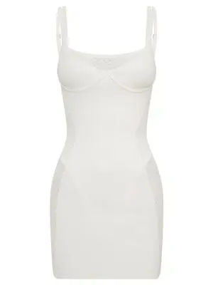 Dion Lee White Lace-Up Minidress In Ivory - 70% Off | Editorialist