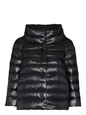 Herno Quilted High Collar Down Jacket - Black