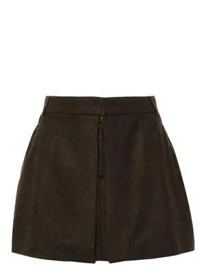 Ami Virgin Wool Mini Skirt - Black