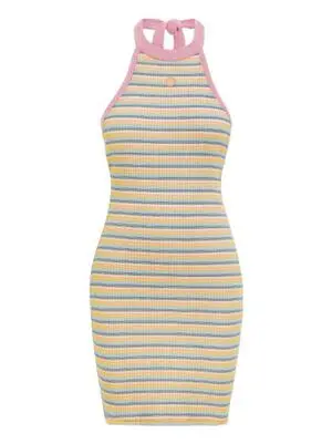 Amiri Striped Halterneck Mini Dress - Multicolor