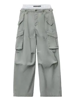 Alexander Wang Layered Waistband Cargo Pants - Gray