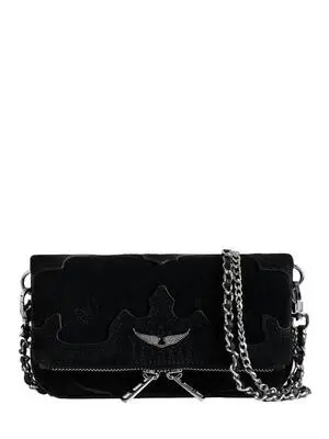 Zadig&Voltaire Rock Mini Suede Clutch - Black