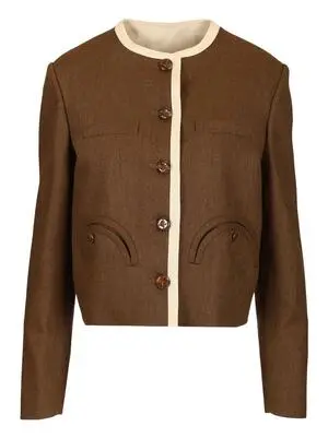 BLAZÉ MILANO Blaze Milano Cropped Jacket With Contrast Trim