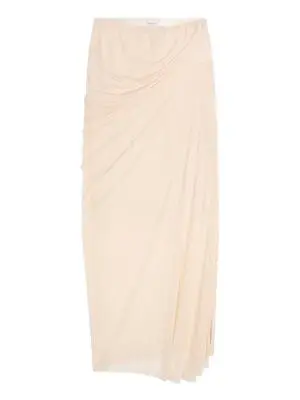 Dries Van Noten Draped Pleated Ankle Length Skirt - Blush