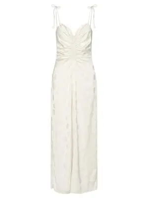 ROTATE BY BIRGER CHRISTENSEN Drapy Slip Maxi Dress - White