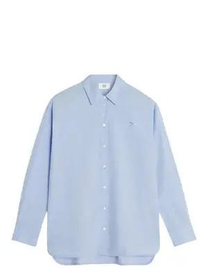 Maison Kitsuné Baby Fox Embroidered Poplin Shirt - Blue