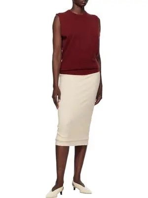 JIL SANDER Knit Cashmere Vest - Red